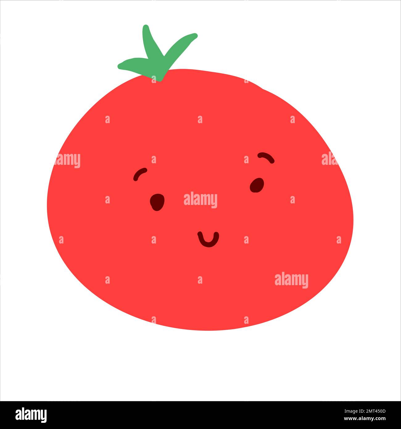 Tomato cartoon character in flat cartoon style. Vector illustration ...