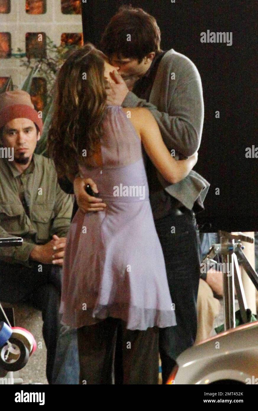 Actress Natalie Portman and actor Ashton Kutcher share a passionate ...