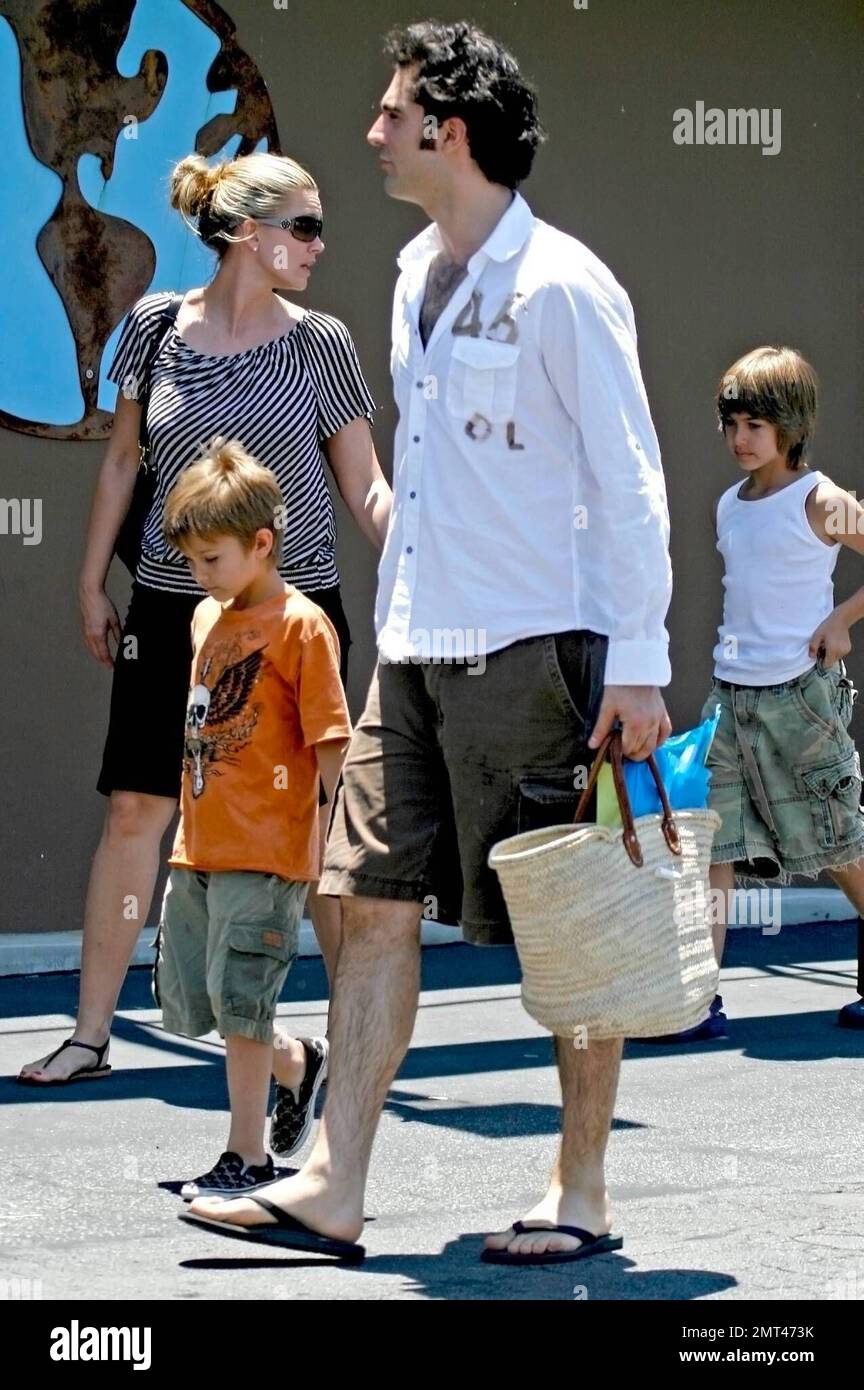 Natasha Henstridge , sons Liam and Tristan River Waite and longtime ...
