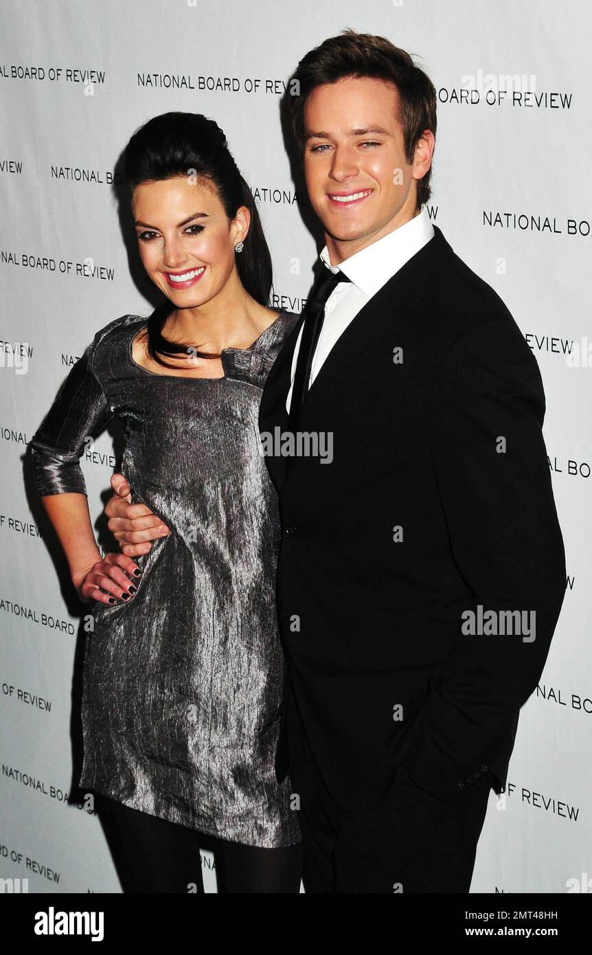 Armie Hammer and wife Elizabeth Chambers arrive at the 2011 National ...