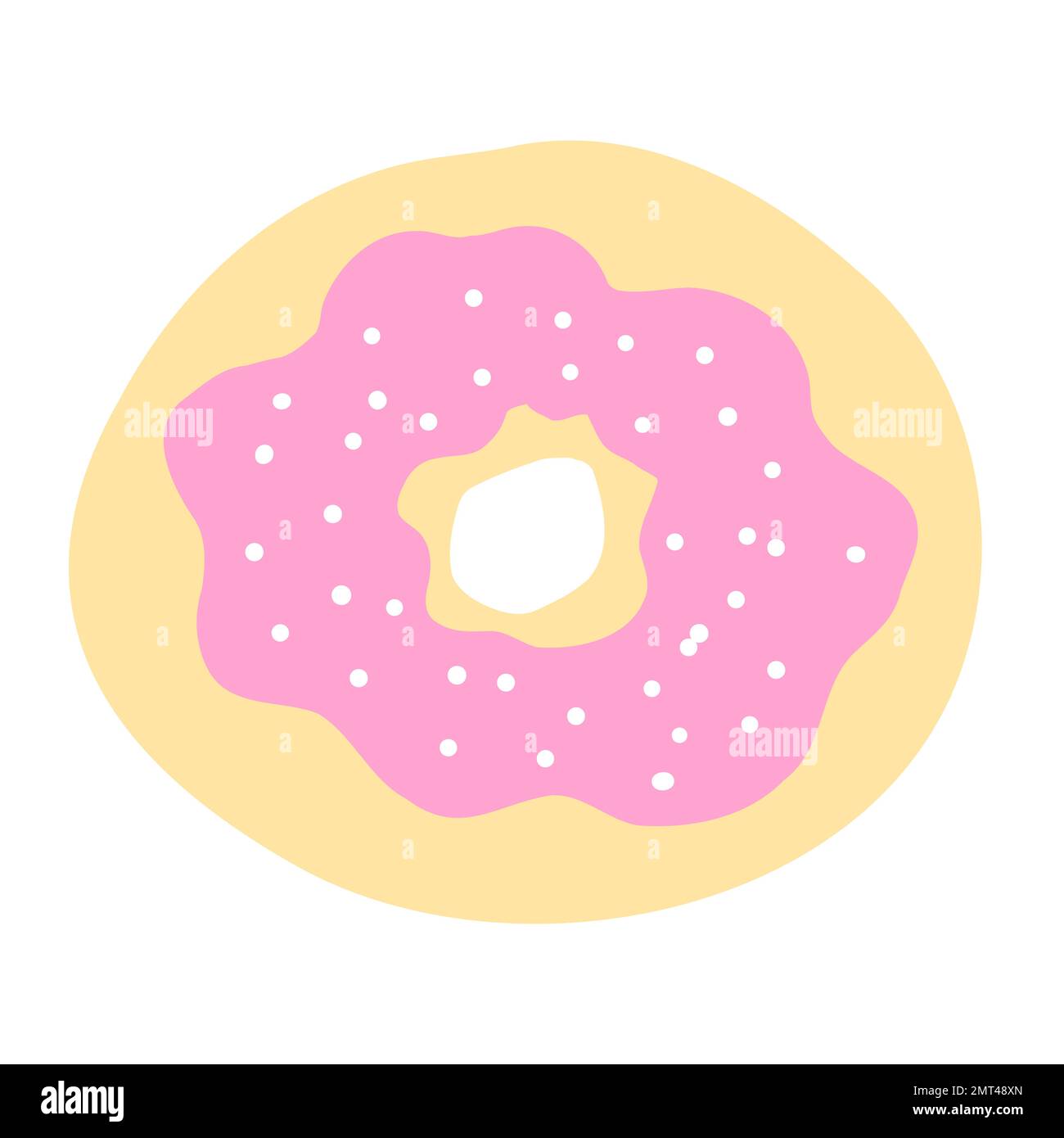 Donut in cartoon style. Vector illustration isolated on white ...