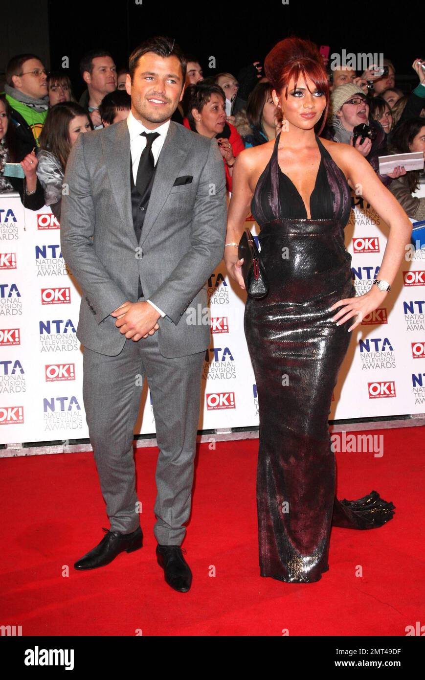 Mark Wright and Amy Childs at the National TV Awards held at the O2 ...