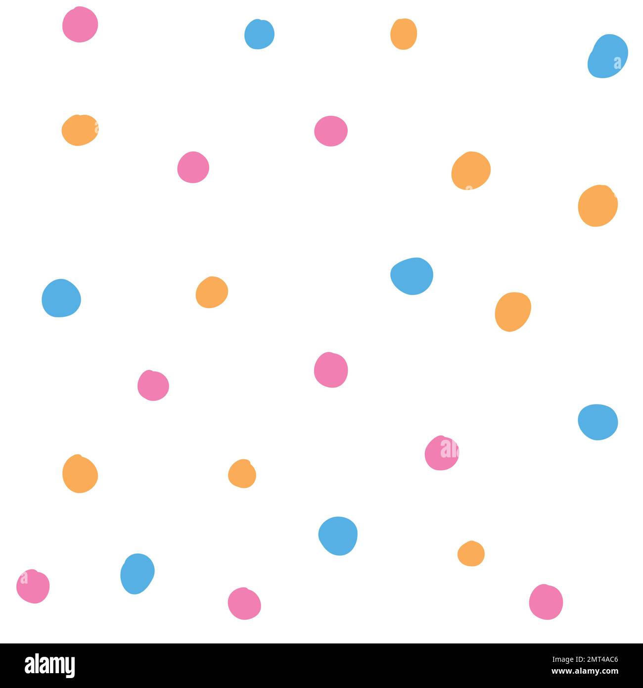 Colorful dots seamless pattern in flat style. Vector illustration isolated on white background ...