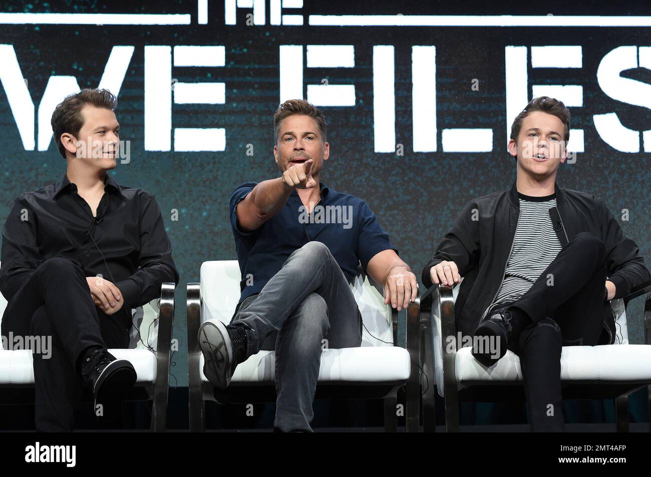 Matthew Lowe, from left, Rob Lowe and John Owen Lowe attend the "Lowe ...
