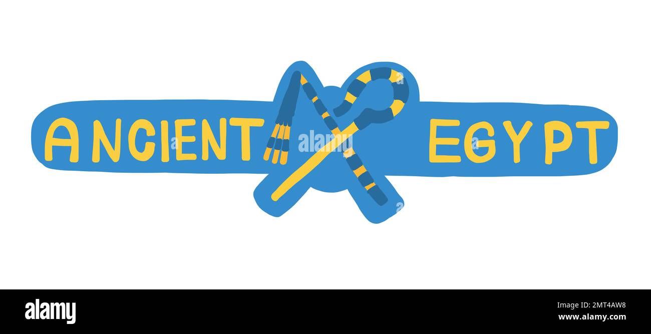 Ancient Egypt title. Egyptian ancient power symbols stick and scourge ...