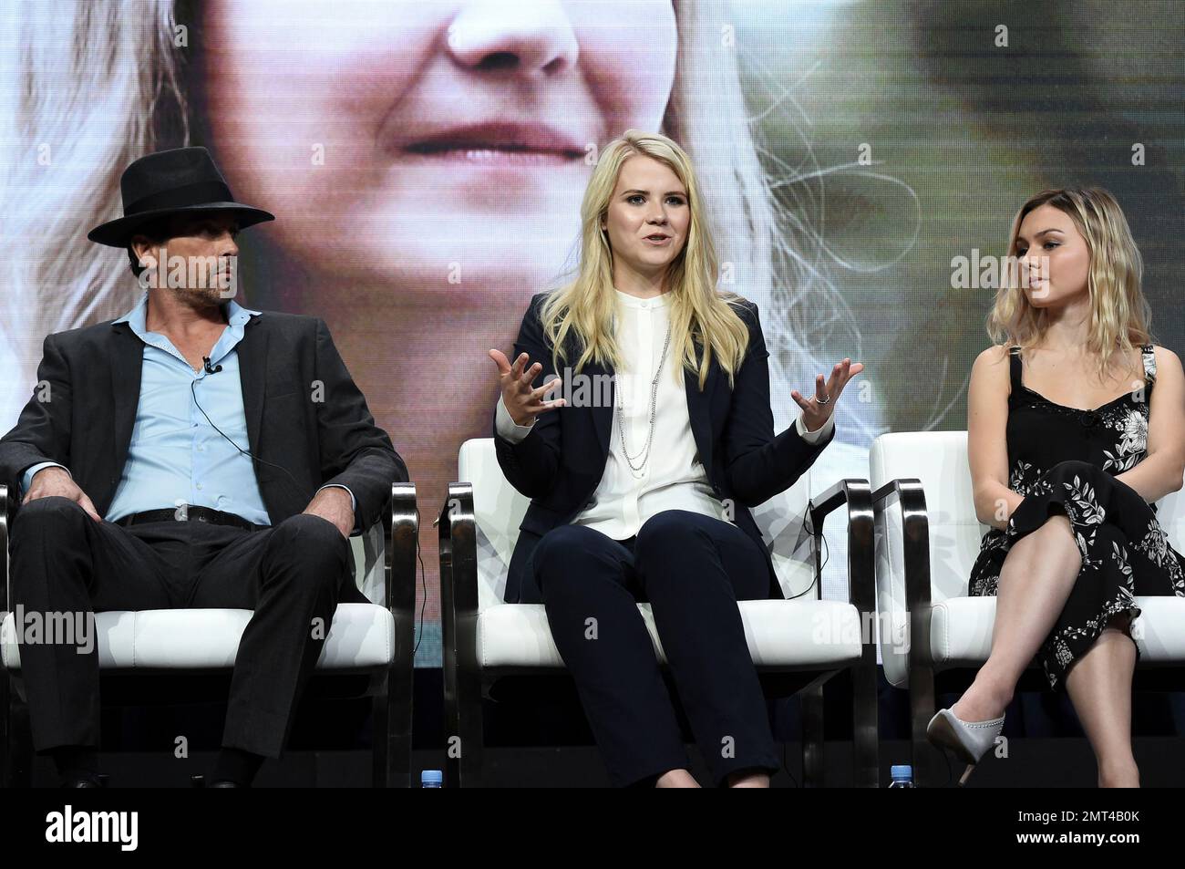 Skeet Ulrich, from left, Elizabeth Smart and Alana Boden attend the "I ...
