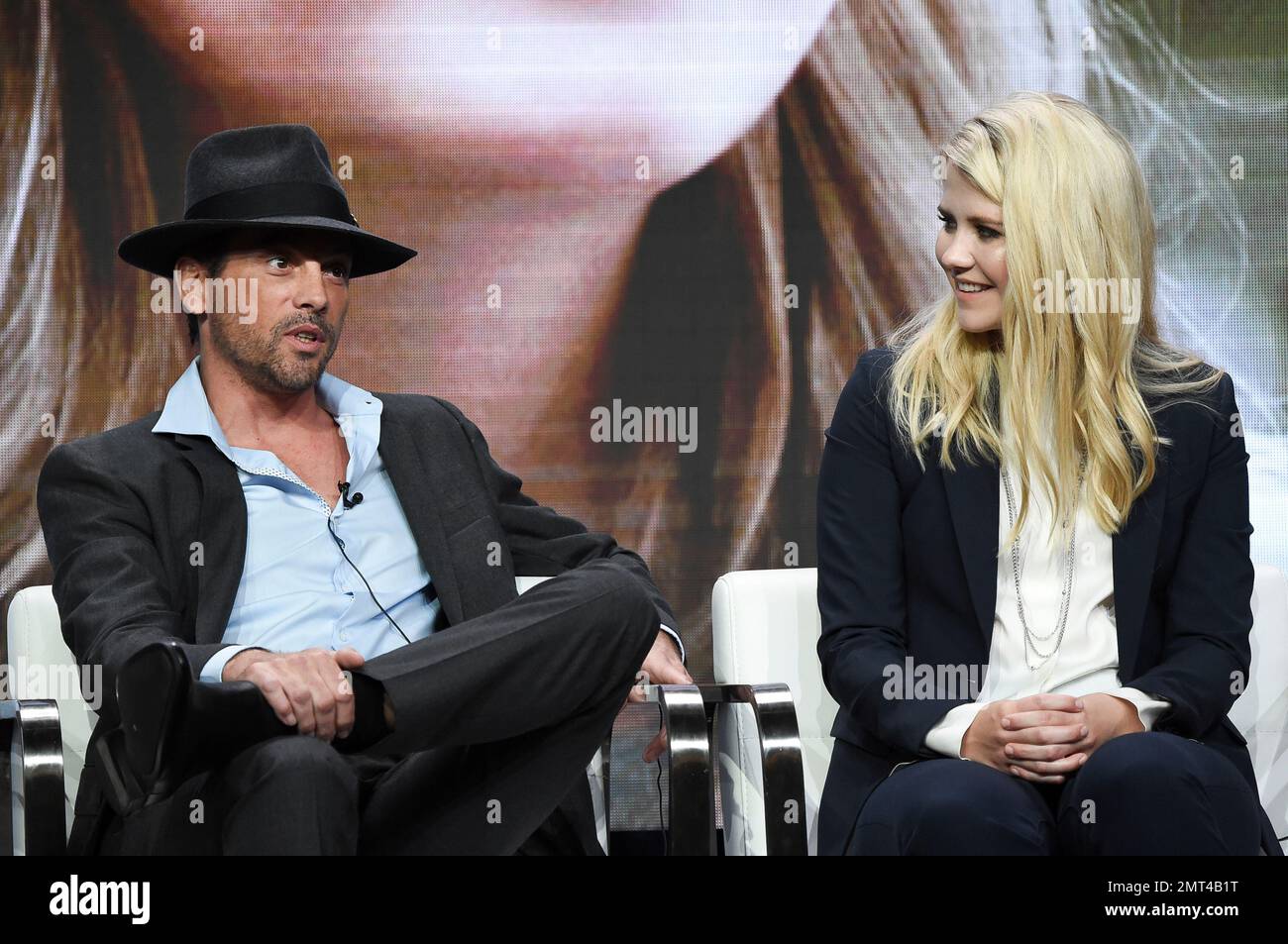 Skeet Ulrich, left, and Elizabeth Smart attend the "I am Elizabeth ...