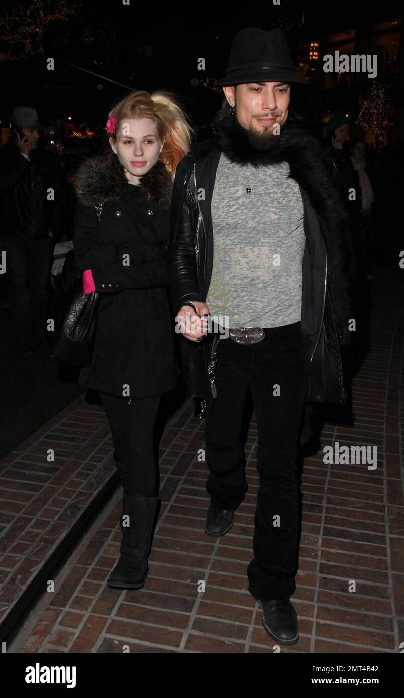 Rocker Dave Navarro spends some time doing some holiday shopping at The ...