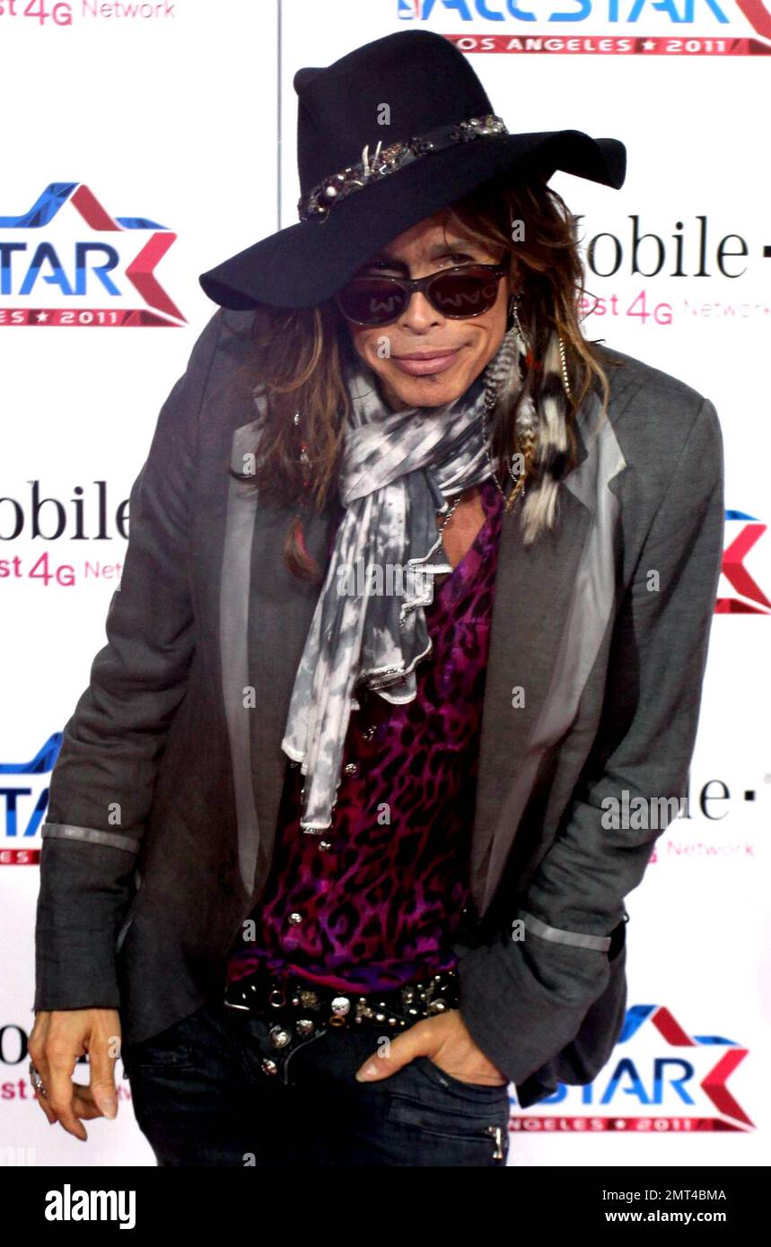 Musician and current "American Idol" judge Steven Tyler poses for ...