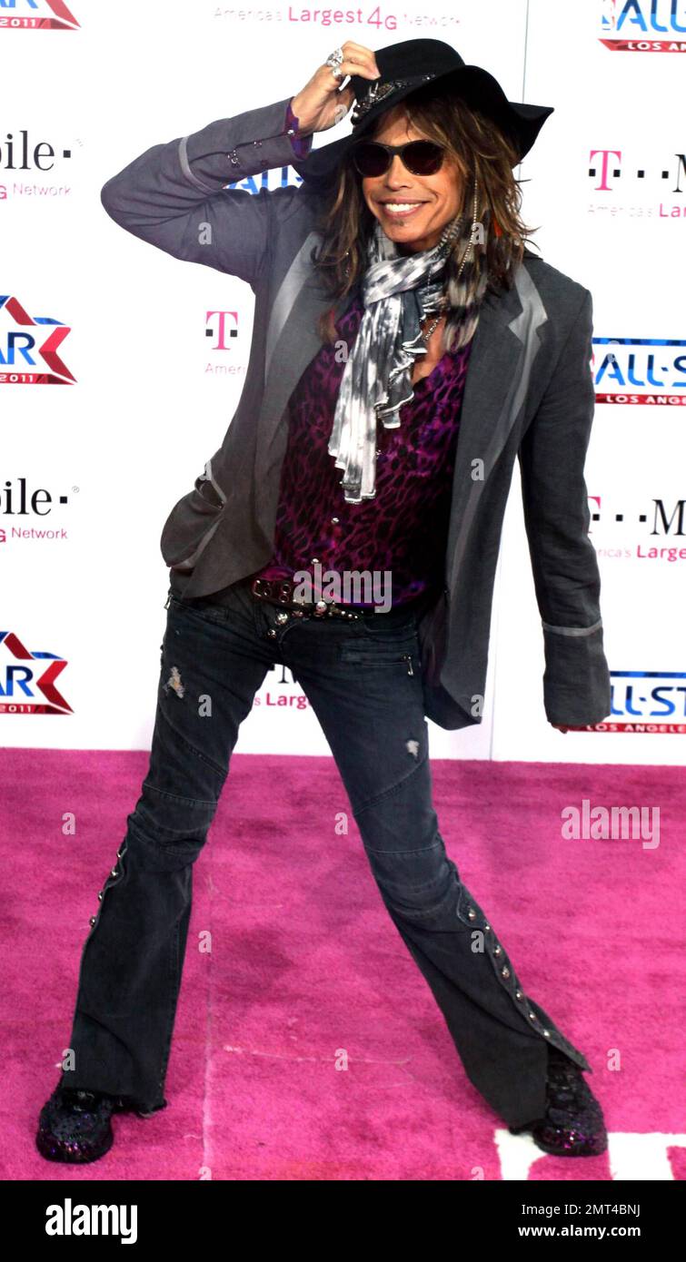 Musician and current "American Idol" judge Steven Tyler poses for ...