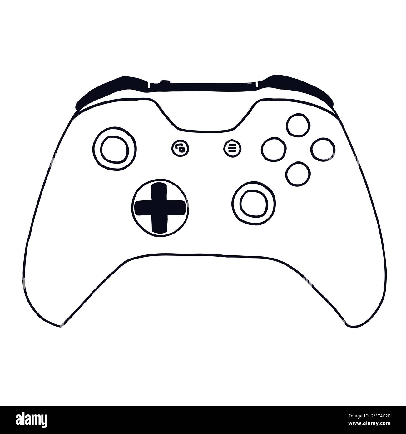 Game retro modern controller. Vector illustration in hand-drawn outline ... Game retro modern controller. Vector illustration in hand-drawn outline ...