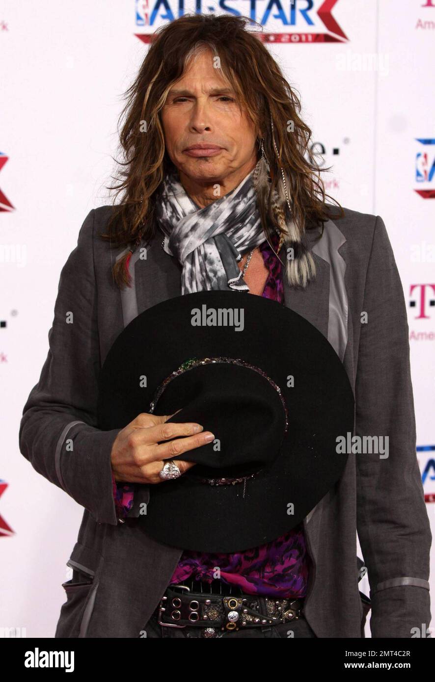 Musician and current "American Idol" judge Steven Tyler poses for ...