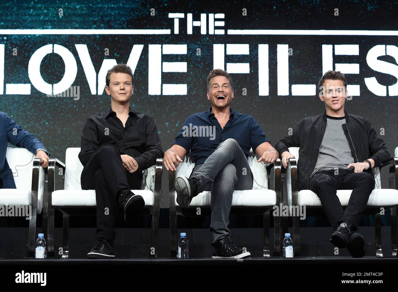 Matthew Lowe, from left, Rob Lowe and John Owen Lowe attend the "Lowe ...