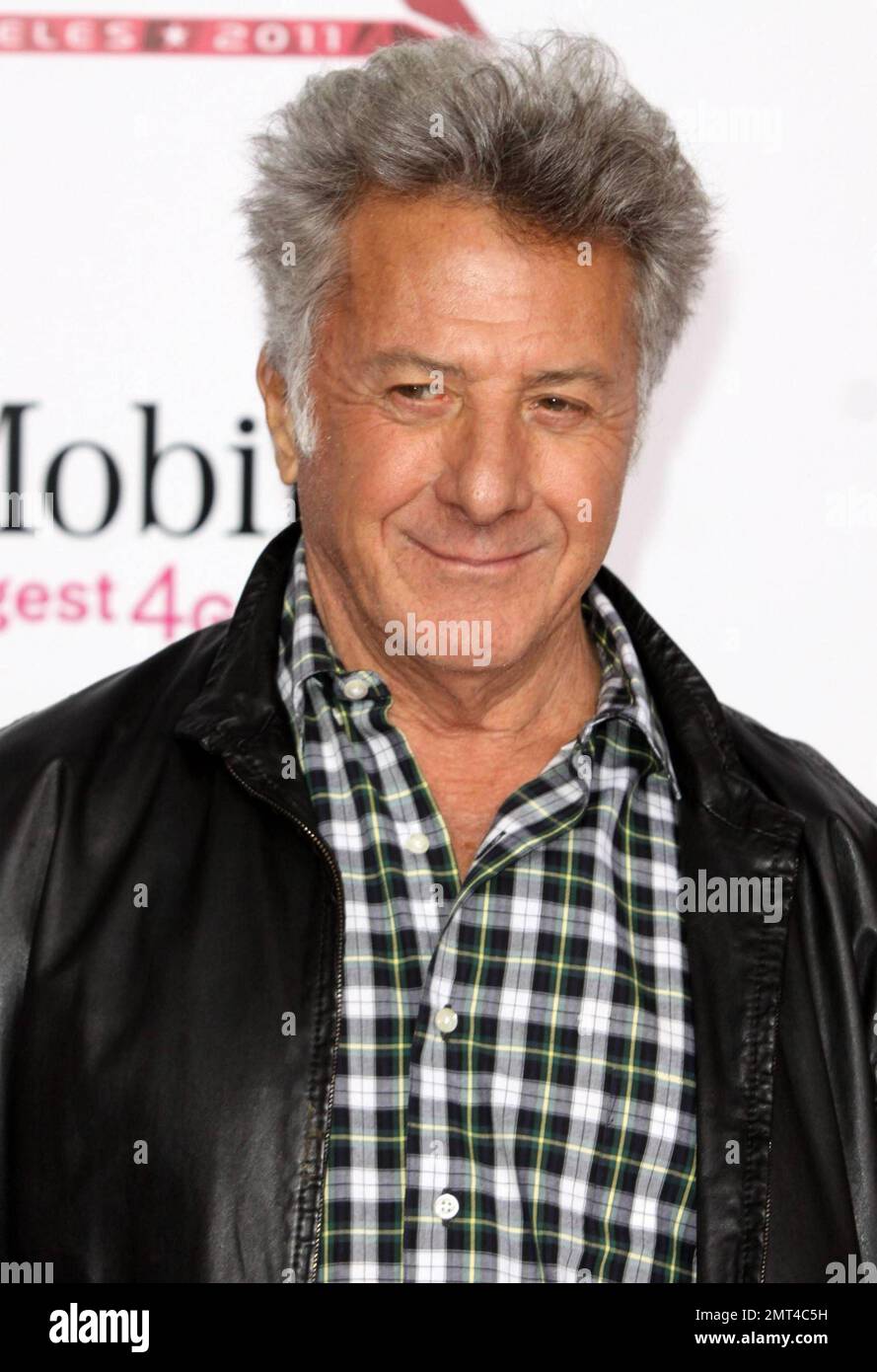 Dustin Hoffman poses for photographers on the pink carpet ahead of the ...
