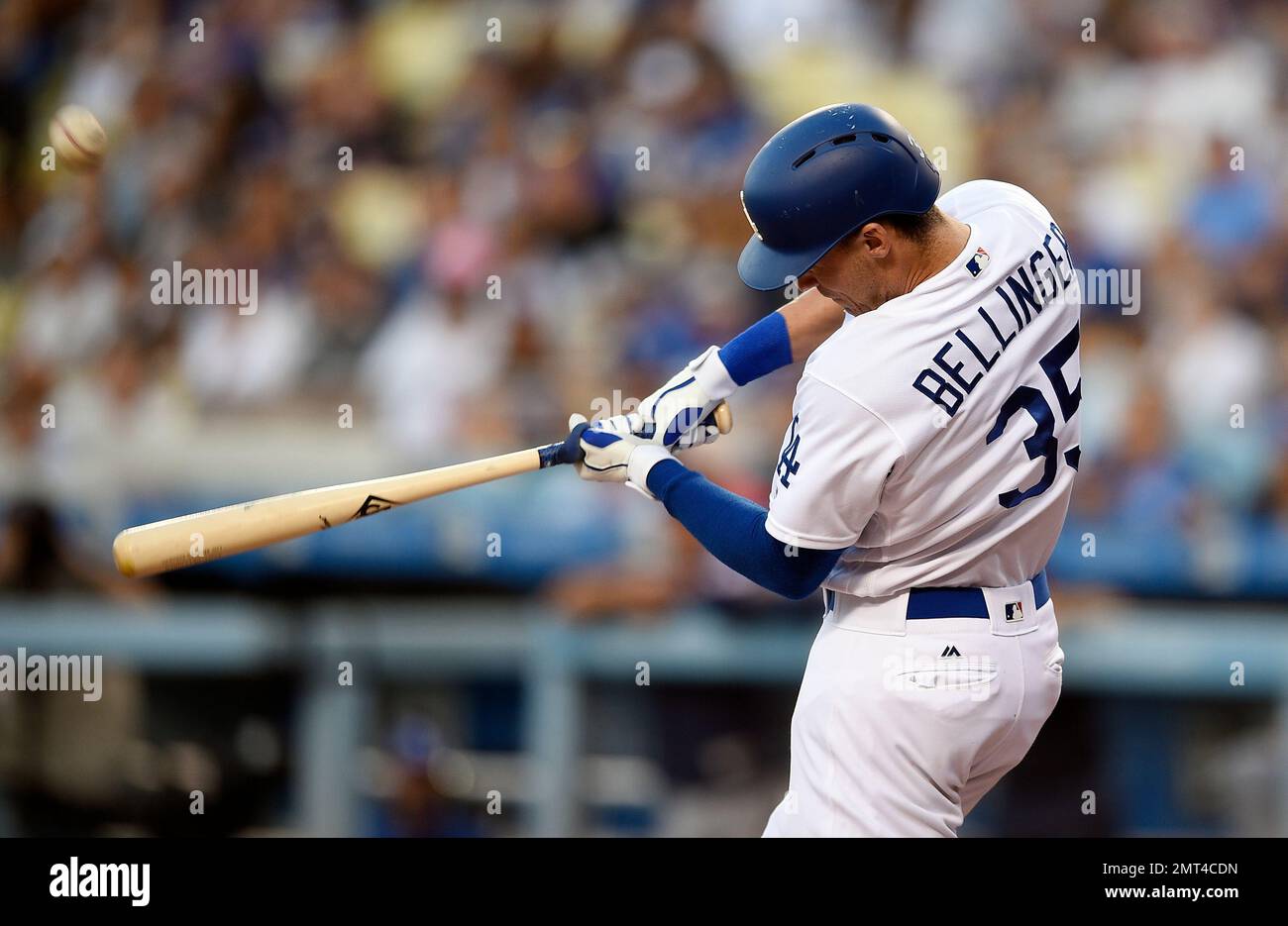 Los Angeles Dodgers' Cody Bellinger in action during the first inning ...