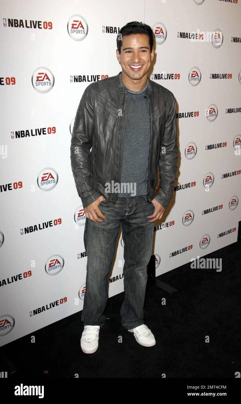 Mario Lopez attends the EA Sports NBA Live 09 video game launch event ...