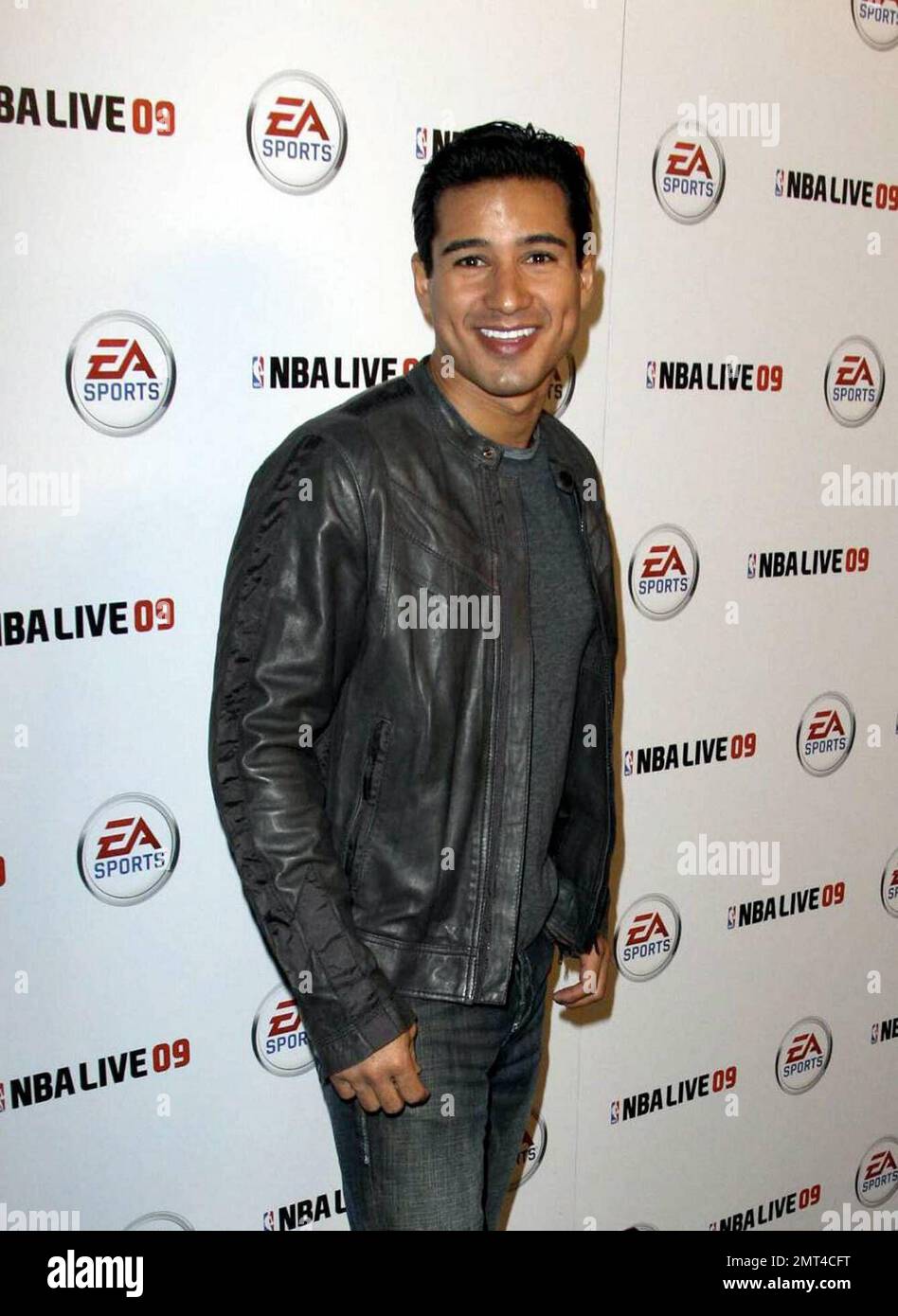Mario Lopez attends the EA Sports NBA Live 09 video game launch event ...