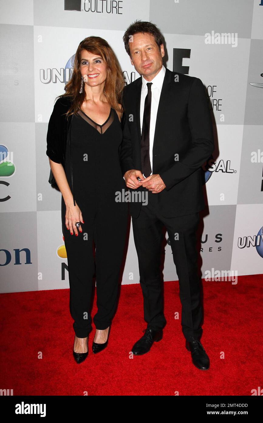 Nia Vandals and David Duchovny at NBC Universal's 72nd Annual Golden ...