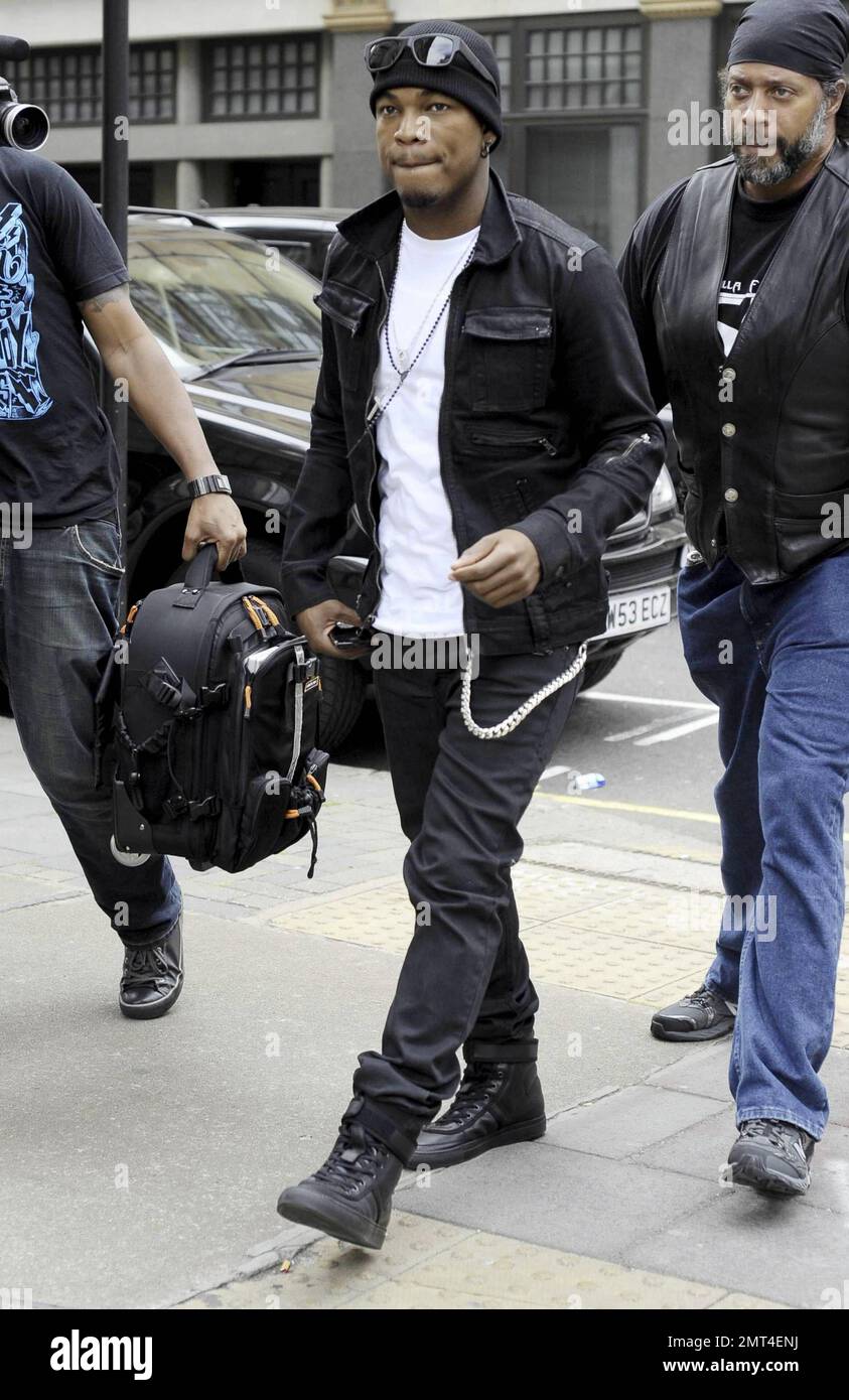 American pop and R&B artist Ne-Yo (Shaffer Smith) arrives at BBC Radio ...