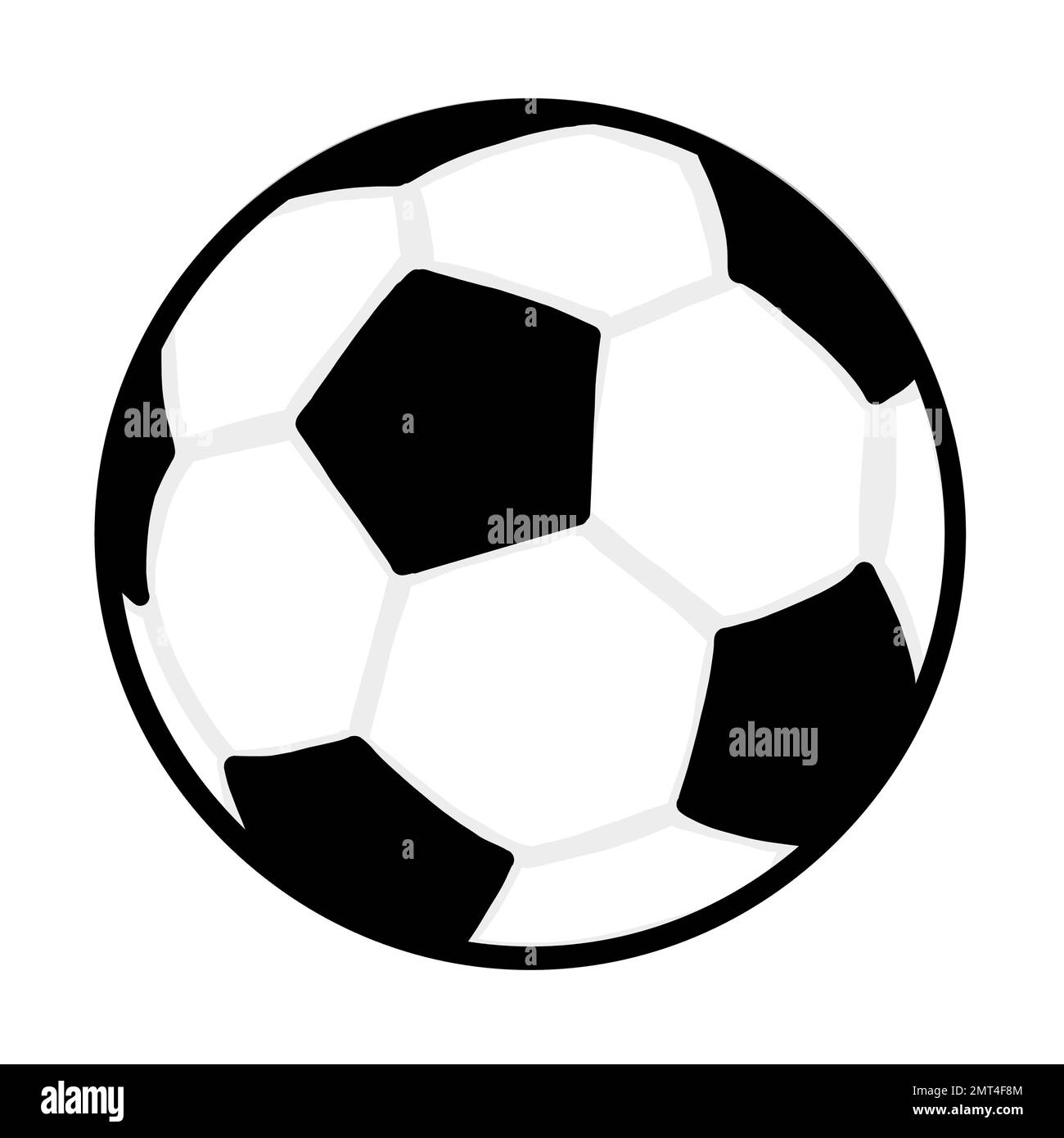 Football ball in cartoon flat style isolated on white backgound Stock ...