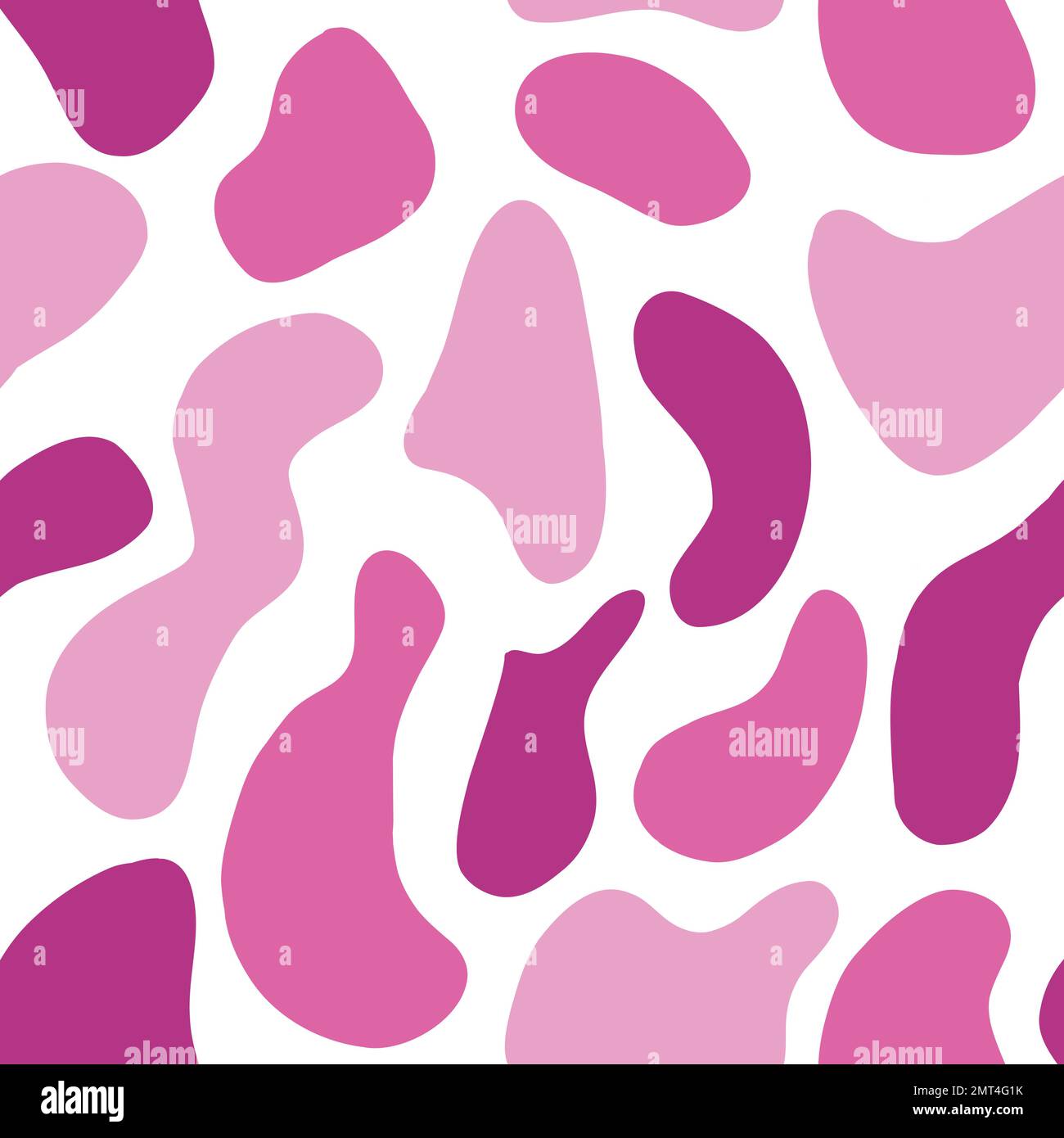 Pink spots seamless pattern on white background. Vector illustration in ...