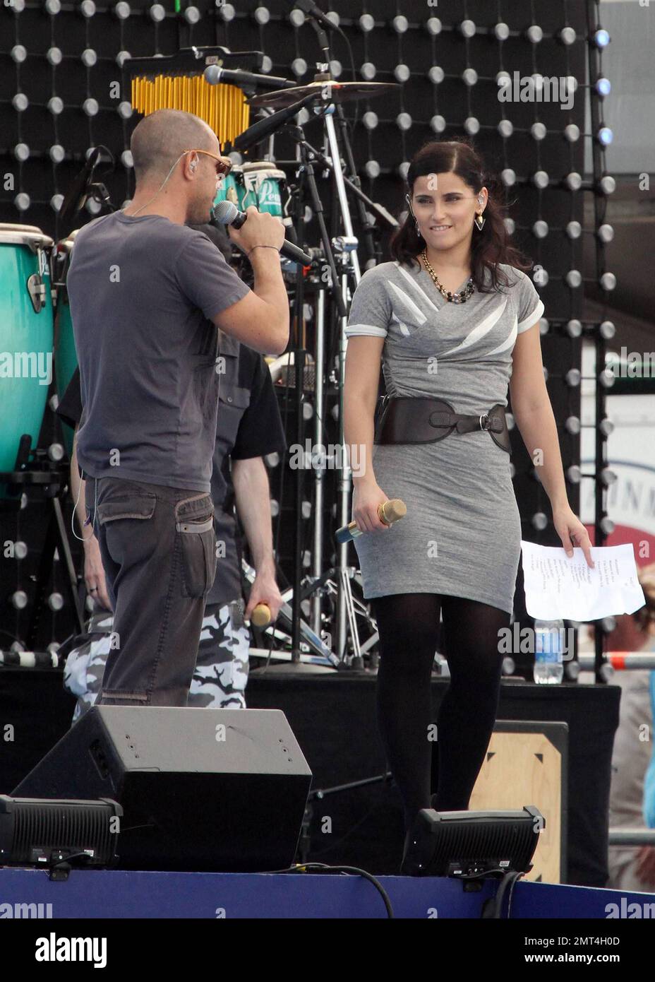 Canadian singer-songwriter Nelly Furtado rehearses for the Pepsi Musica ...