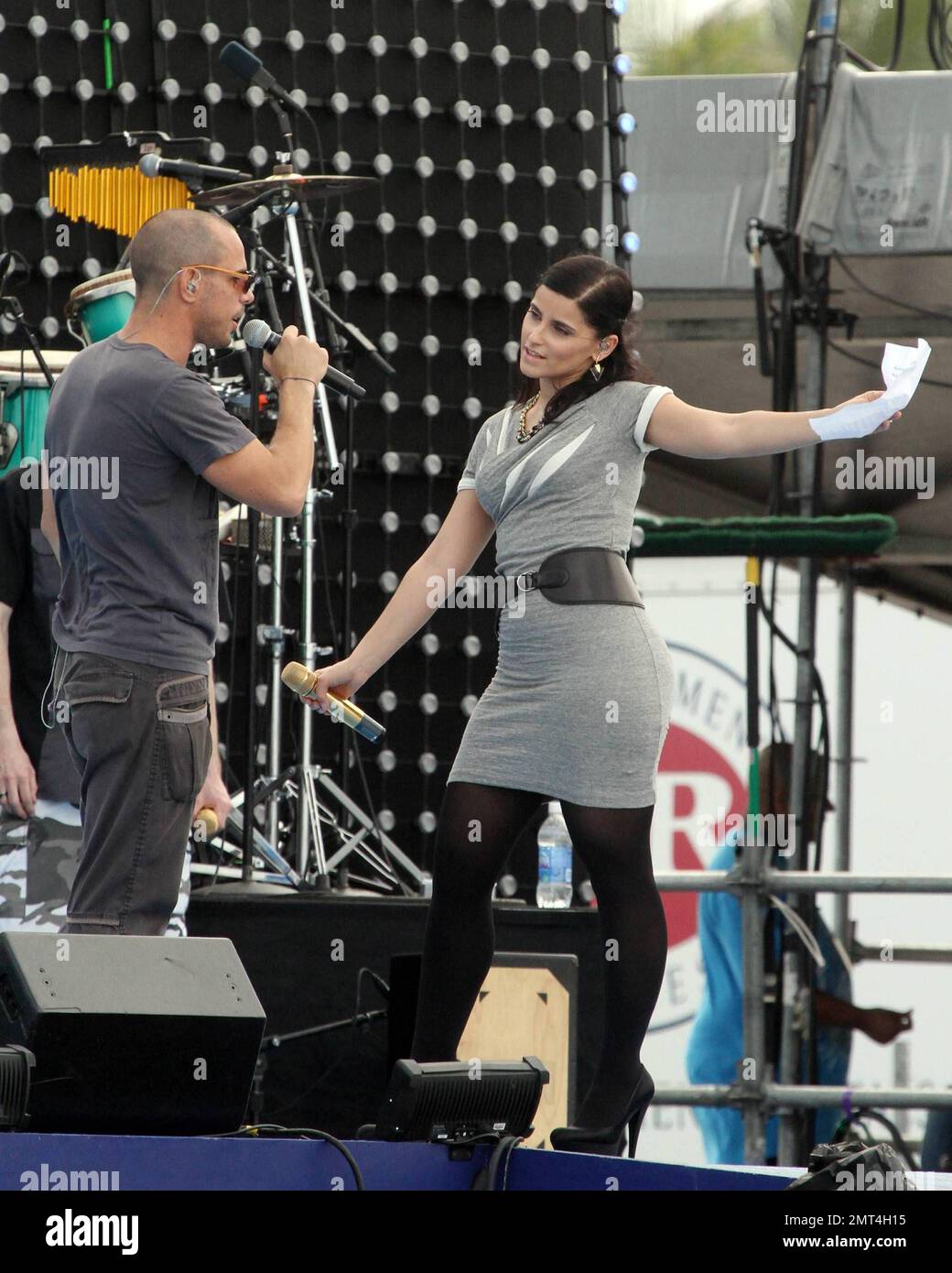 Canadian singer-songwriter Nelly Furtado rehearses for the Pepsi Musica ...