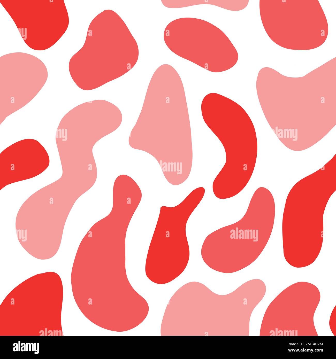 Red spots seamless pattern on white background. Vector illustration in ...