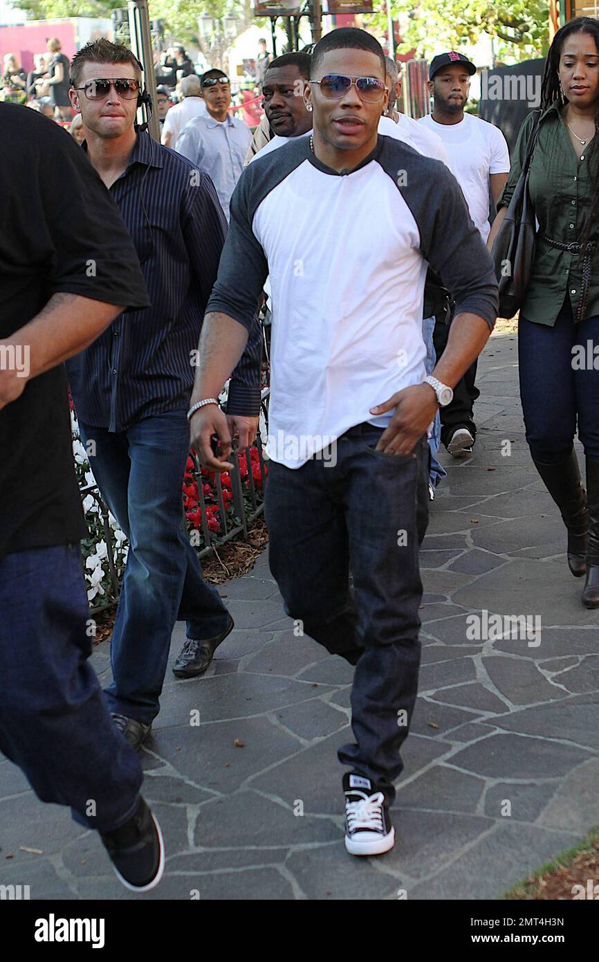 Hip-hop superstar and actor Nelly strolls with an entourage at The ...