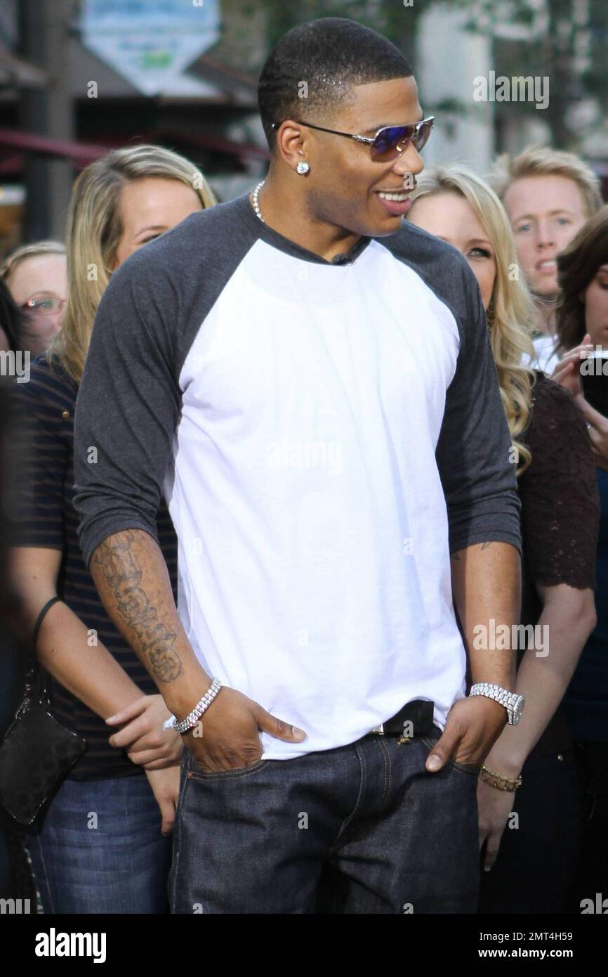 Hip-hop superstar and actor Nelly strolls with an entourage at The ...