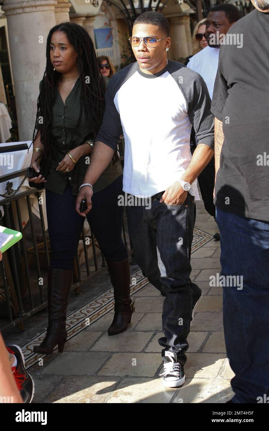 Hip-hop superstar and actor Nelly strolls with an entourage at The ...