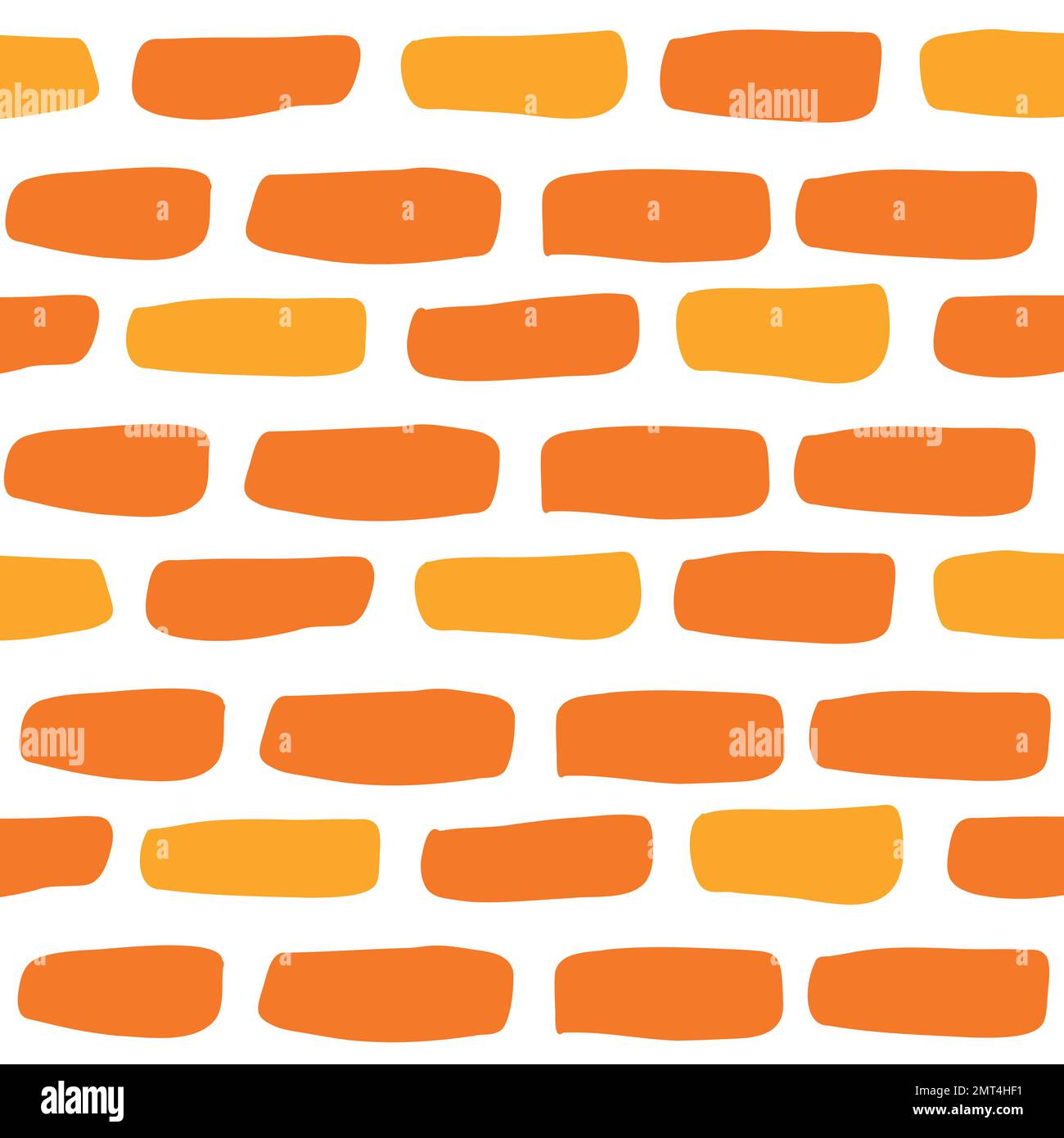 Colorful orange brick seamless pattern vector. Vector illustration in ...