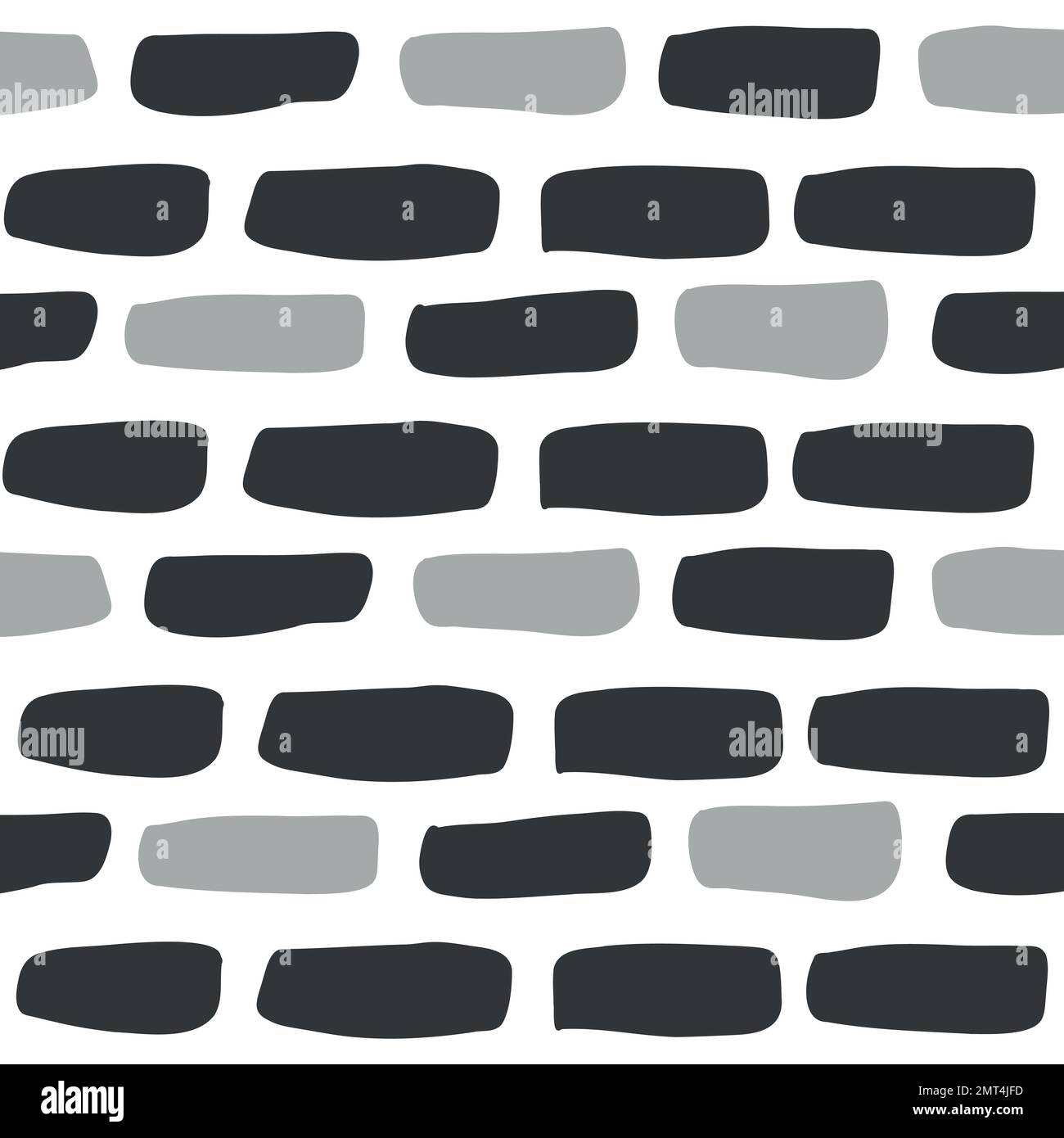 Black and gray bricks seamless pattern vector. Vector illustration in ...
