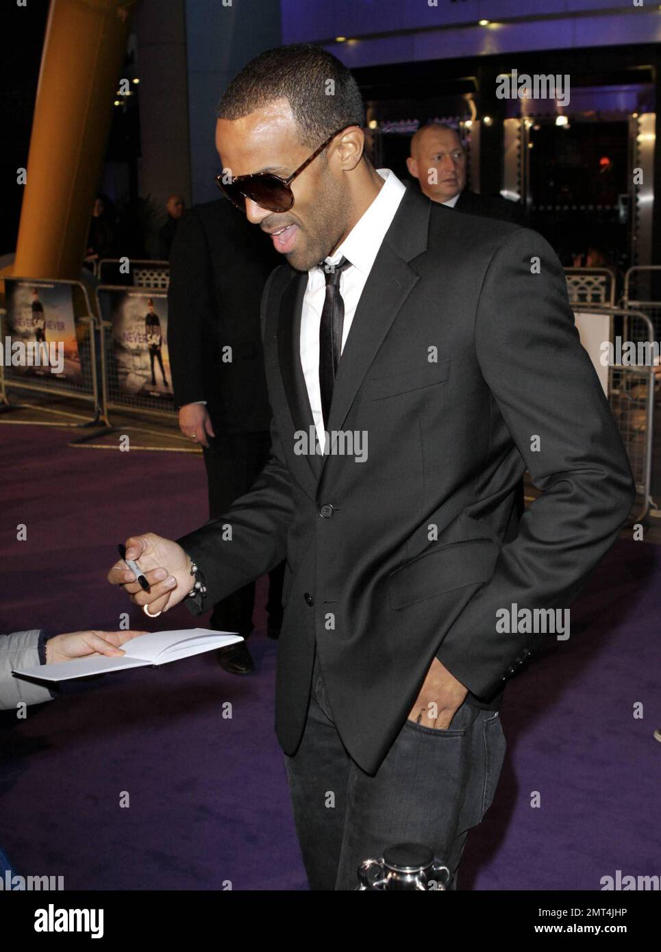 Craig David at the premiere of "Never Say Never" at the O2 Arena ...