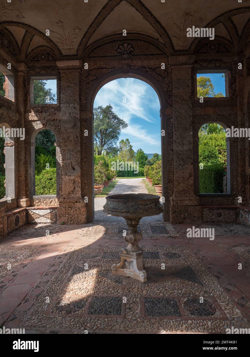 The Grotto in the gardens of Villa Reale di Marlia Capannori Tuscany ...