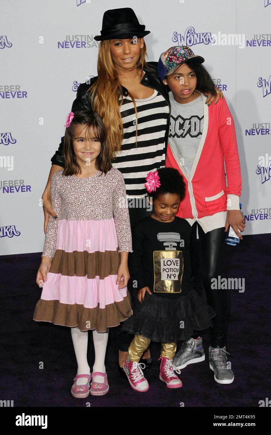 Melanie Brown (aka Mel B) with her daughters Phoenix Chi Gulzar and ...