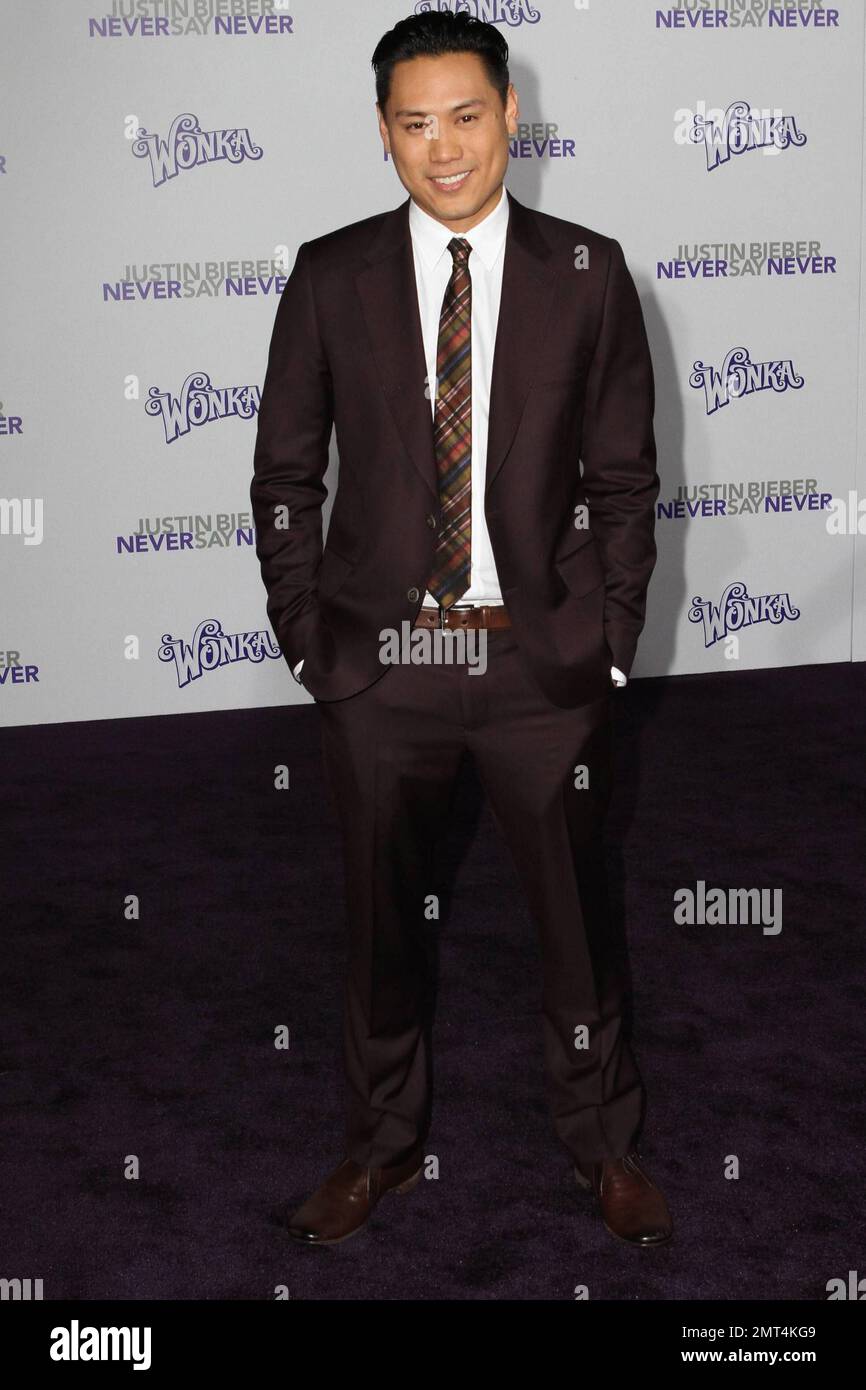 John Chu at the premiere of "Justin Bieber: Never Say Never" at Nokia ...