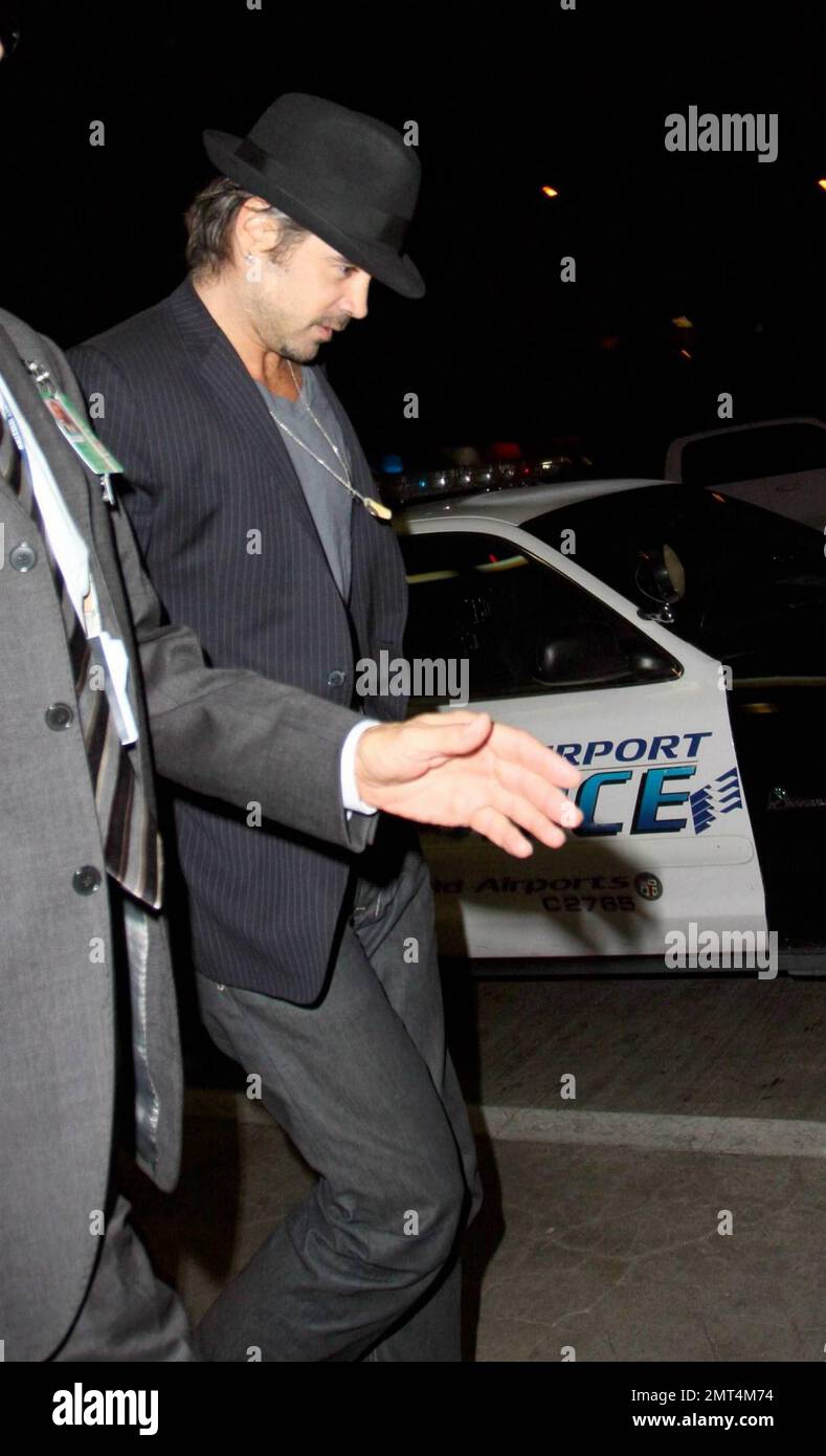 - New dad for the second time, actor Colin Farrell arrives at LAX to ...