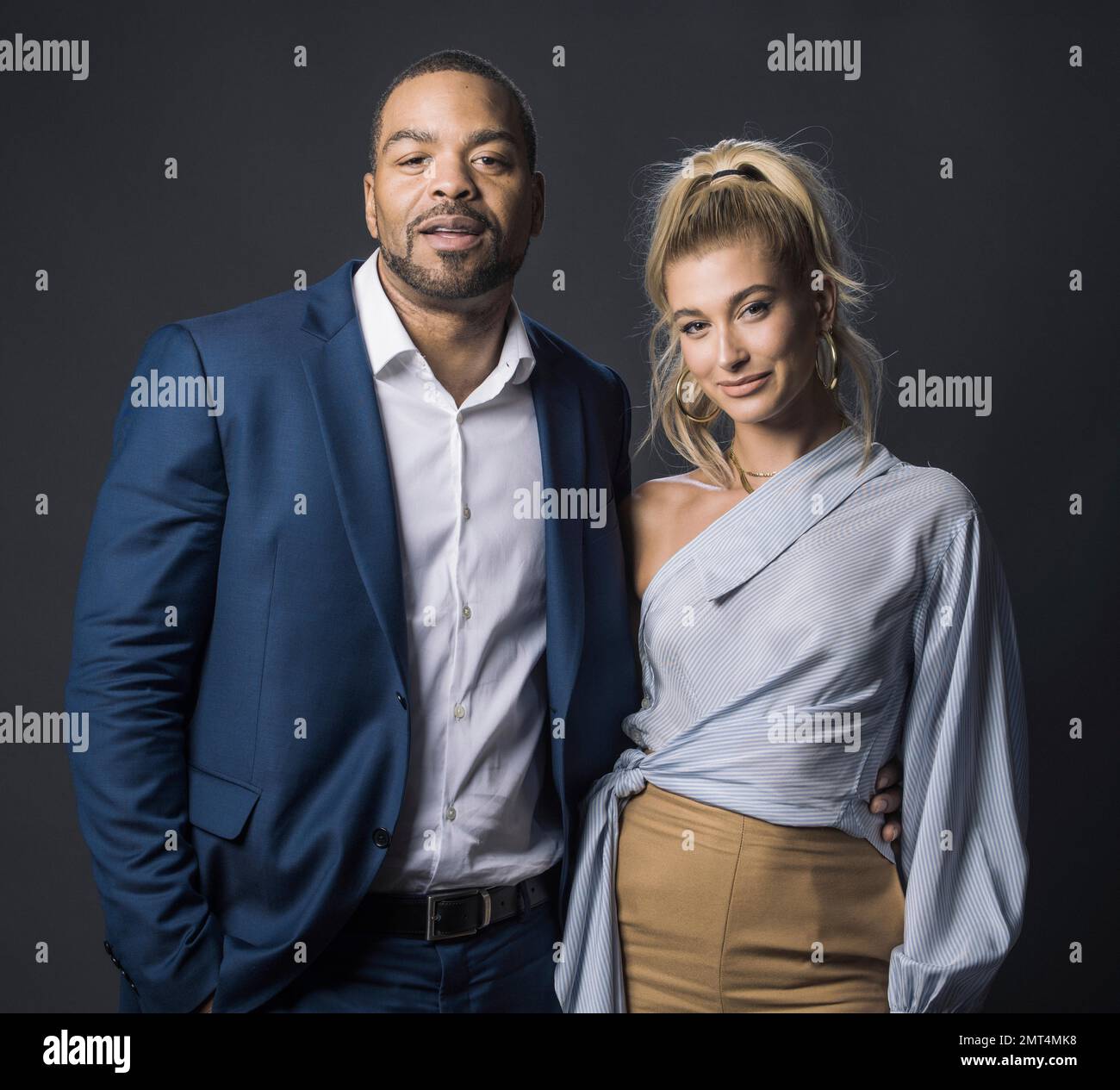 Method Man, left, and Hailey Baldwin pose for a portrait while ...