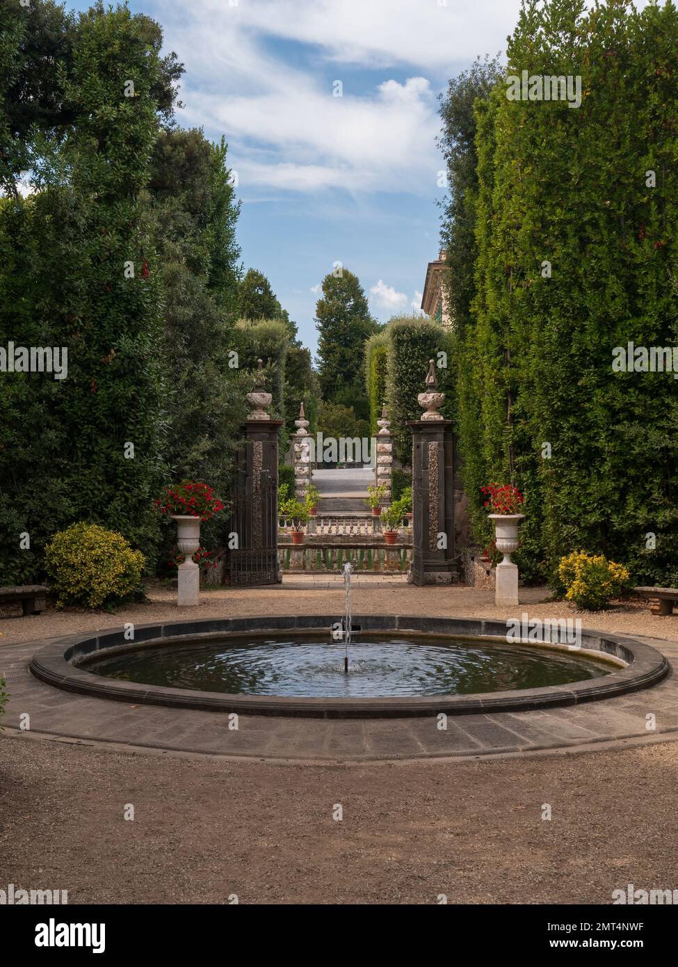 Fountains in the gardens of Villa Reale di Marlia Capannori Tuscany ...