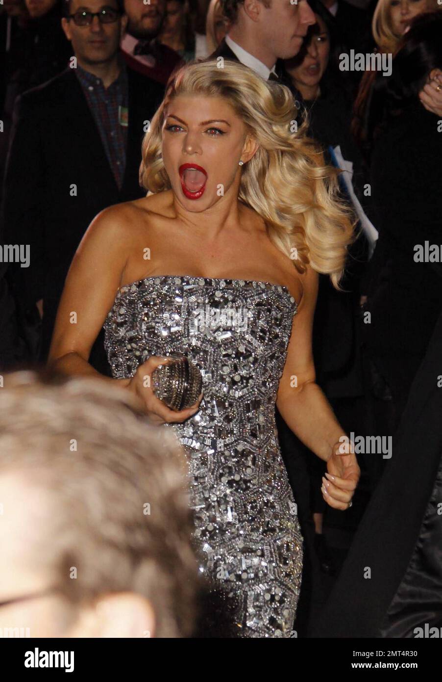 Fergie arrives at the premiere of "New Year's Eve" at Grauman's Chinese ...