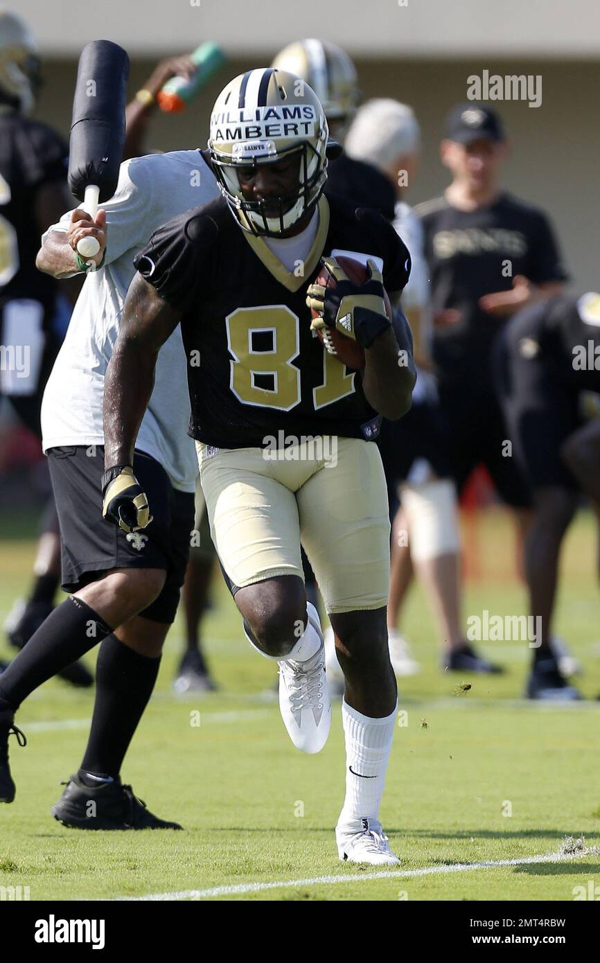 New Orleans Saints wide receiver Jordan Williams-Lambert (81) runs with ...