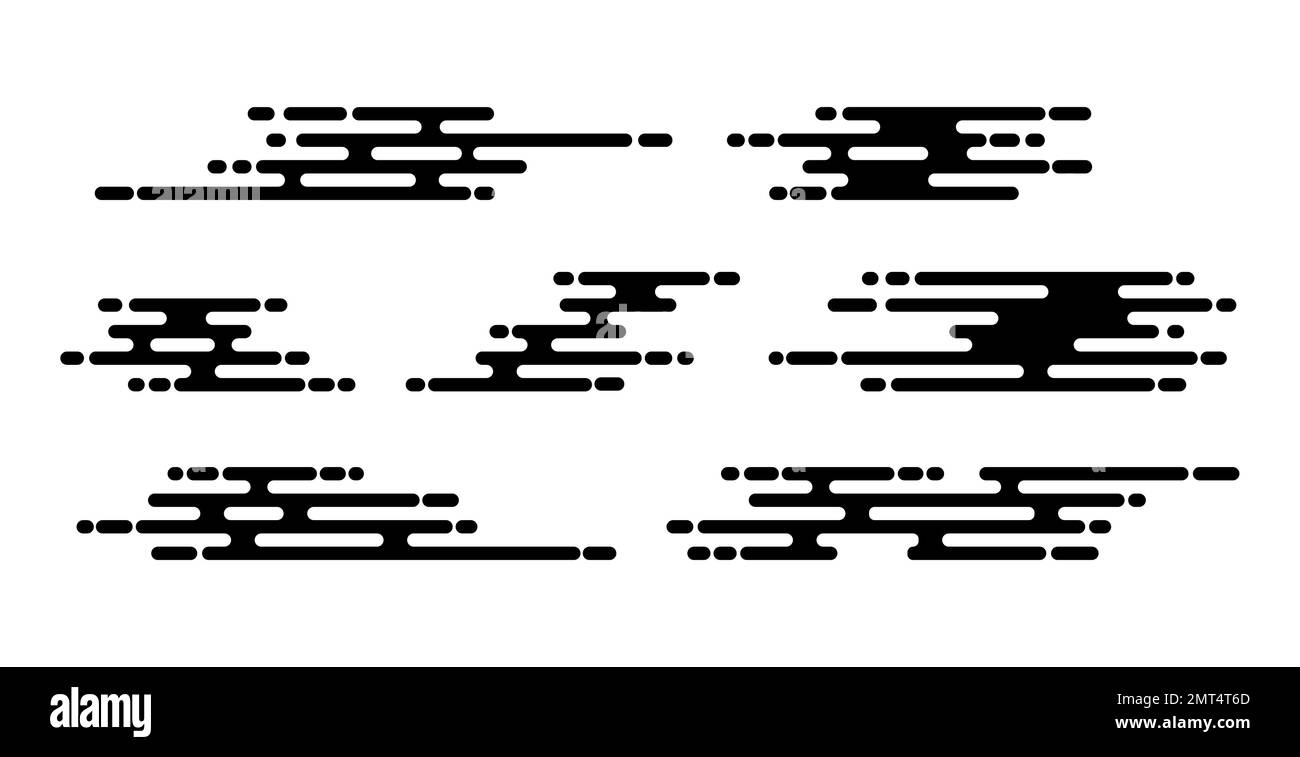 Traditional asian clouds. Chinese and Japanese cloudy design ...