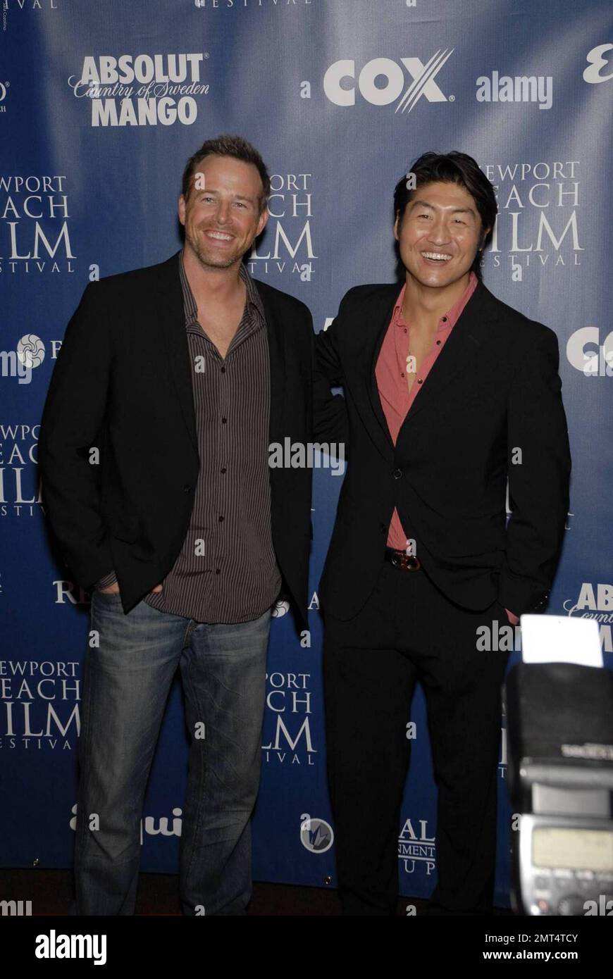 Actors Gary Weeks and Brian Tee attend opening night of the Newport ...