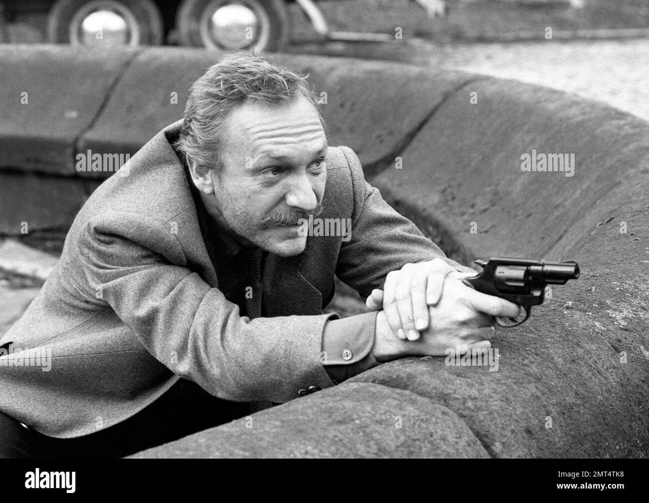 German actor Franz Xaver Kroetz during filming of the TV thriller "Der ...