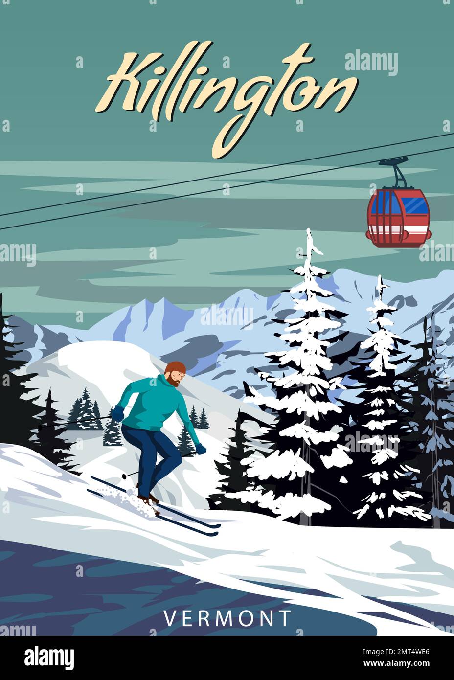 Killington vermont ski resort Stock Vector Images - Alamy