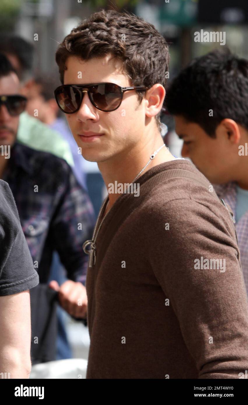 EXCLUSIVE!! Nick Jonas out window shopping in Beverly Hills, CA. 5/8/11 ...