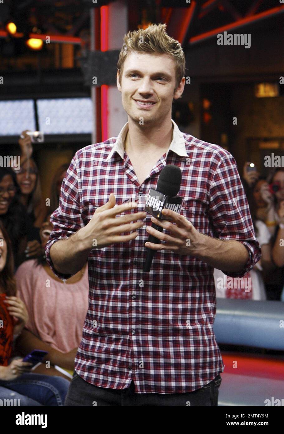 Solo artist Nick Carter makes an appearance on Much Music in Toronto ...