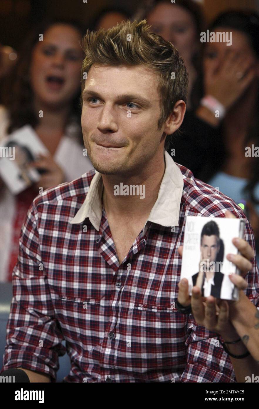 Solo artist Nick Carter makes an appearance on Much Music in Toronto ...