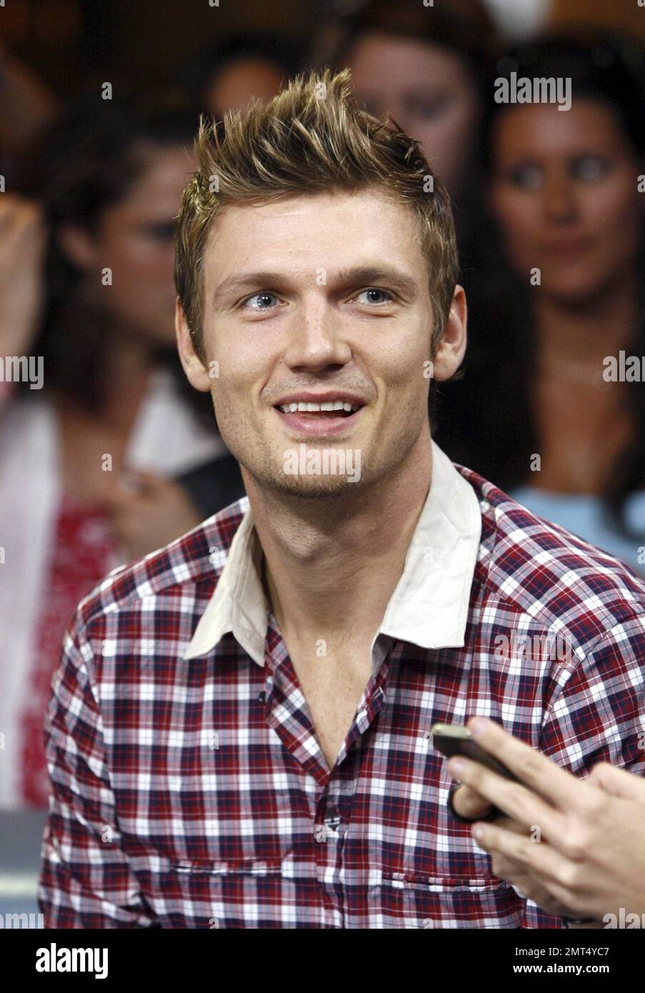 Solo artist Nick Carter makes an appearance on Much Music in Toronto ...